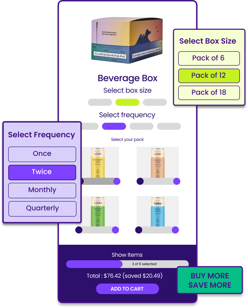 Easily create box subscriptions or bundles on your store with Loop